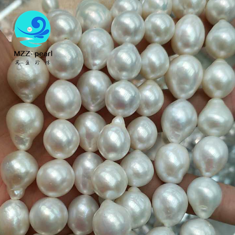 large cultured pearl necklace 14-15mm natural white Loose drop shape ...